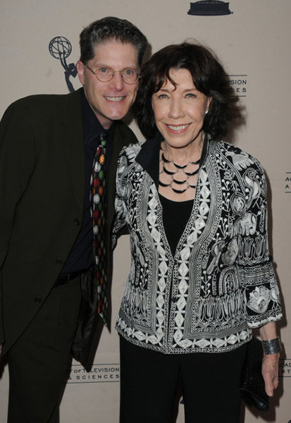 Bob Bergen and Lily Tomlin at the Performers Peer Group Reception ...