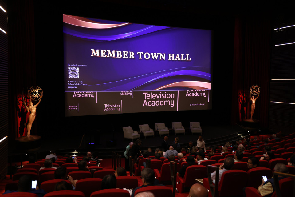 Television Academy Members attend the Town Hall event on Wednesday ...