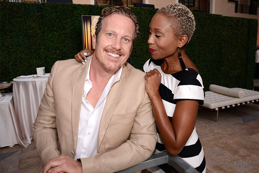 Brett Schneider and Zee James at the Daytime Peer Group celebration ...