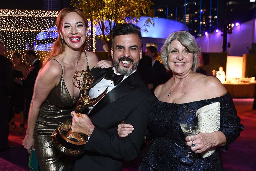 Amy Runyan, Nix Herrera of Stranger Things, and Susan Herrera at the ...