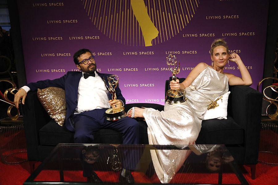 Edwin Aguilar and Marika Anderson at the 2019 Creative Arts Ball ...
