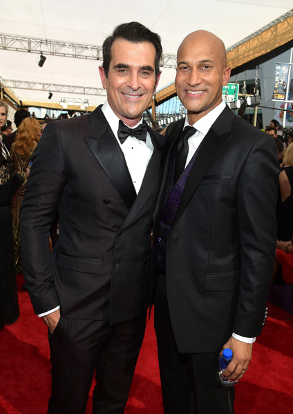 Ty Burrell and Keegan-Michael Key on the red carpet at the 67th Emmy ...
