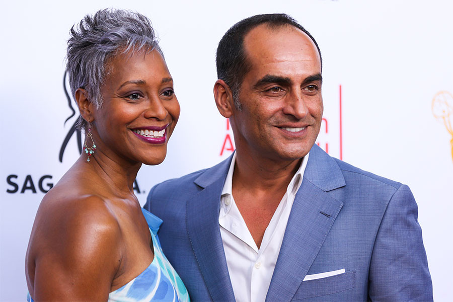 Janice Littlejohn and Navid Negahban at the 2015 Dynamic & Diverse Emmy ...
