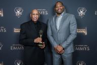Spectrum SportsNet's Stu Lantz and former NBA player and current ...