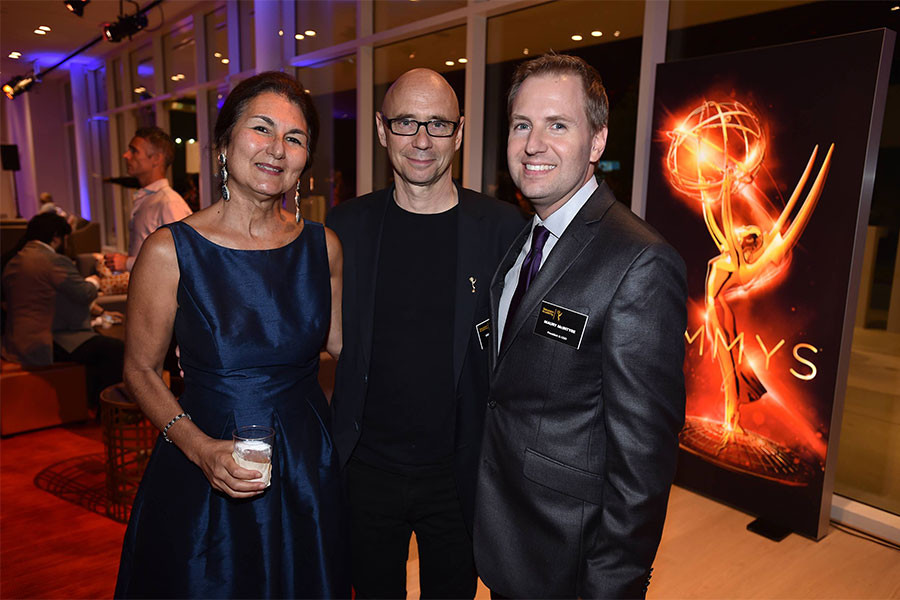 Mirette Seireg, Television Academy governor Michael Levine, and ...