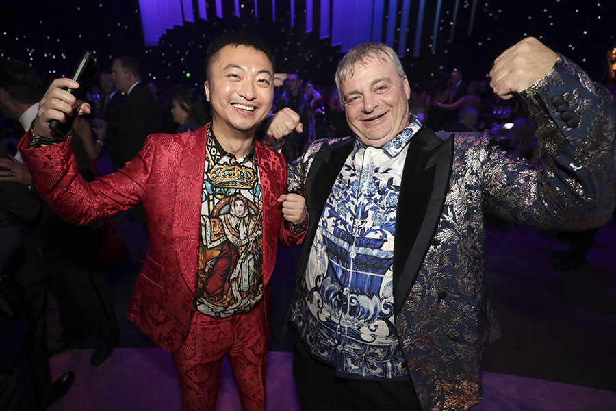 Lu Zhou and Shane Strickler at the 76th Emmy Awards Governors Gala ...