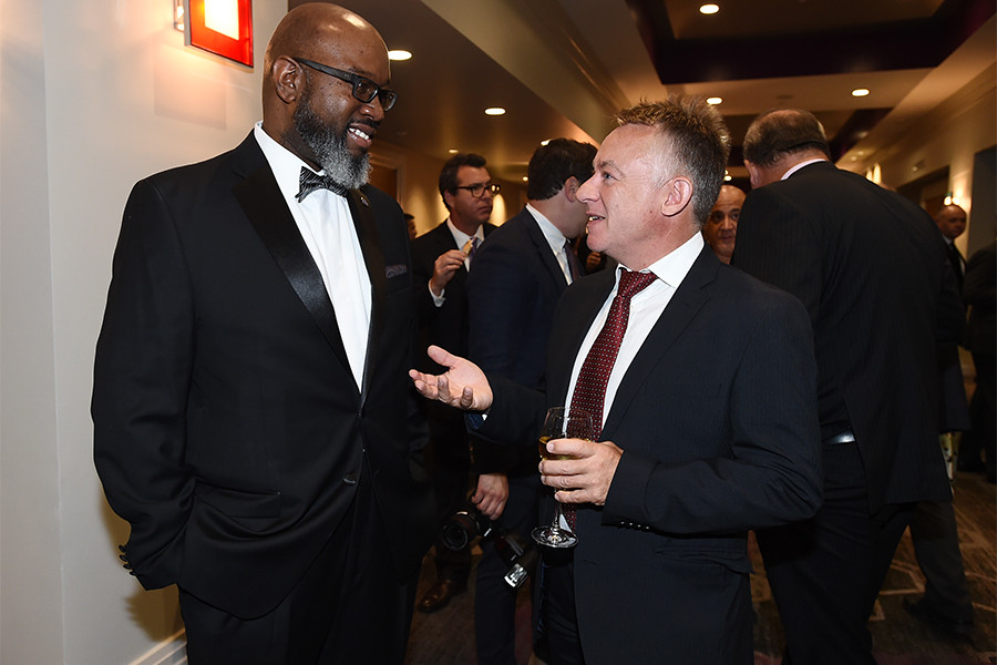 Richard Jenkins and Hans Hoffman at the 69th Engineering Emmy Awards at ...