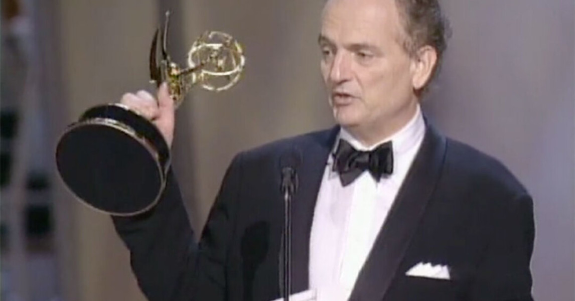 David Chase and James Manos Jr. accept the Emmy for Writing for a Drama ...