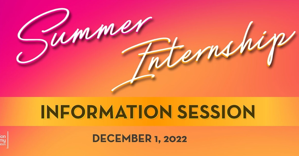 Summer Internship Information Session Webinar | Television Academy